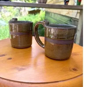 Pure Joy Pottery | Dining | Vintage Studio Pottery Coffee Mugs Set 2 ...